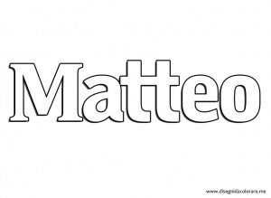 Matteo: scritta da colorare - Disegni da colorare