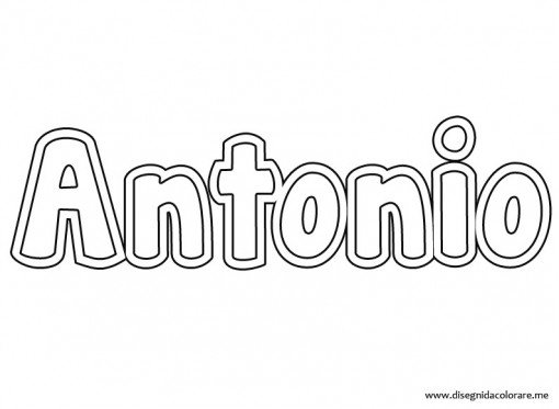 Nome Antonio - Disegni da colorare