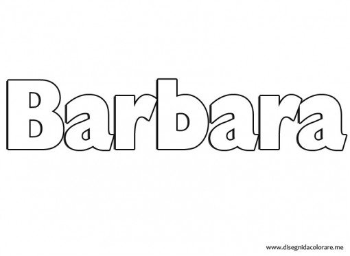 Nome Barbara - Disegni da colorare