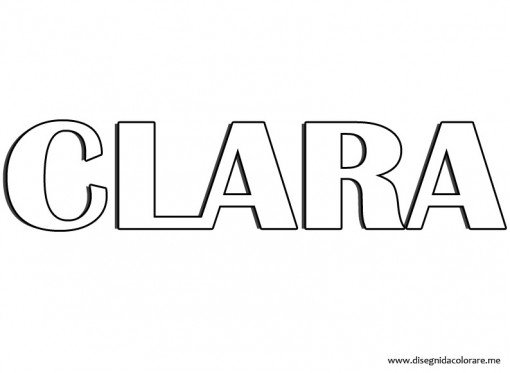 Nome Clara - Disegni da colorare