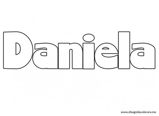 Nomi - Daniela - Disegni da colorare