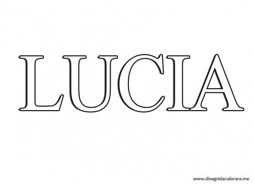 Lucia - Disegni da colorare