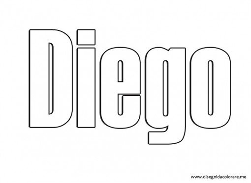 Nomi - Diego - Disegni da colorare