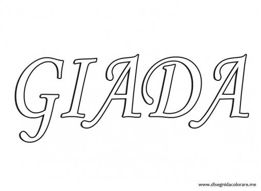 Nomi - Giada - Disegni da colorare