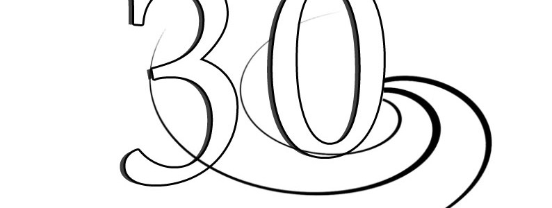 Number 30 Coloring Page Sketch Coloring Page