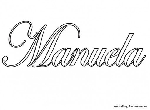 Nome Manuela - Disegni da colorare