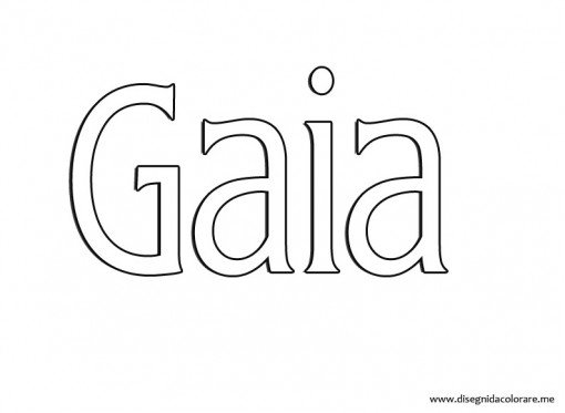 Nomi da colorare - Gaia - Disegni da colorare