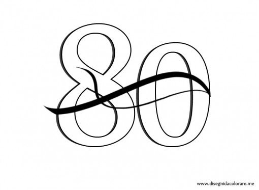 Numero 80 - Disegni da colorare