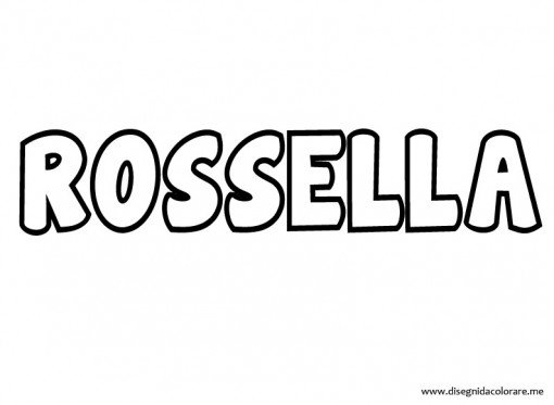 Rossella - Disegni da colorare