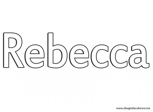 Nomi - Rebecca - Disegni da colorare