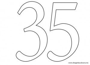 Numero 35 - Disegni da colorare