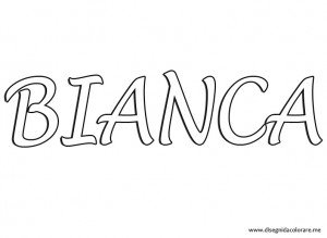 Nome Bianca - Disegni da colorare