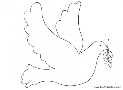 Colomba da colorare - Disegni da colorare