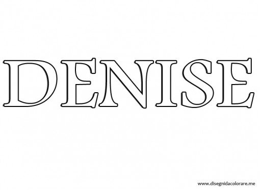 Denise - Nomi da colorare - Disegni da colorare