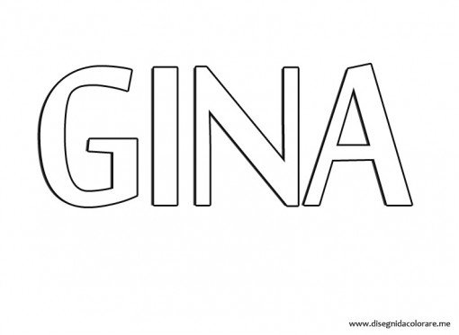 Gina - Disegni da colorare