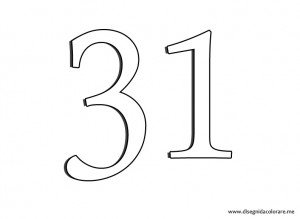 Numero 31 - Disegni da colorare