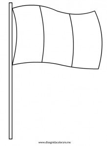 Bandiera Italia da colorare - Disegni da colorare