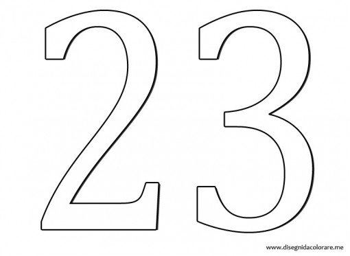 Numero 23 - Disegni da colorare