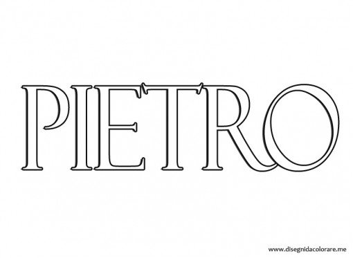 Nome Pietro - Disegni da colorare