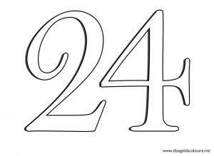Numero 24 - Disegni da colorare