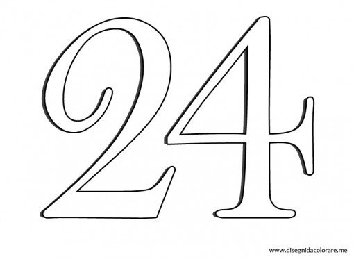 Numero 24 - Disegni da colorare