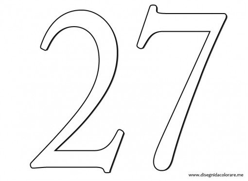 Numero 27 - Disegni da colorare