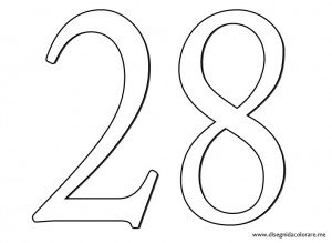 Numero 28 - Disegni da colorare