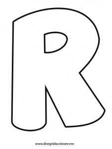 Lettera R da colorare - Disegni da colorare