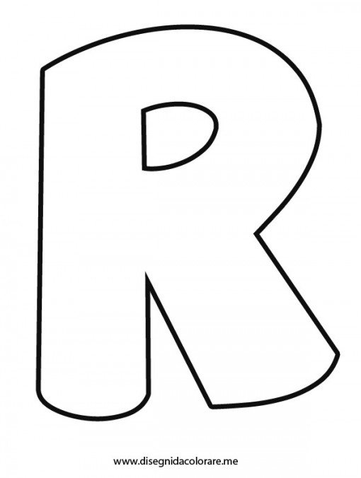 Lettera R da colorare - Disegni da colorare