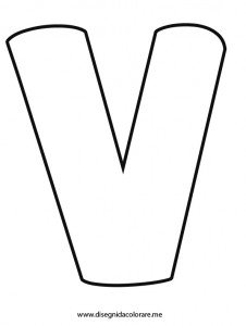 Lettera V da colorare - Disegni da colorare