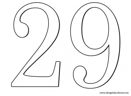 Numero 29 - Disegni da colorare