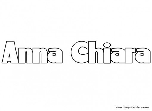 Anna Chiara - Disegni da colorare