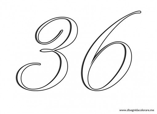 Numero 36 - Disegni da colorare