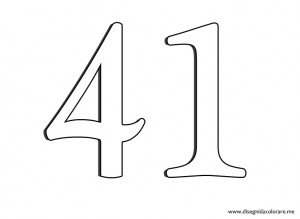 Numero 41 - Disegni da colorare