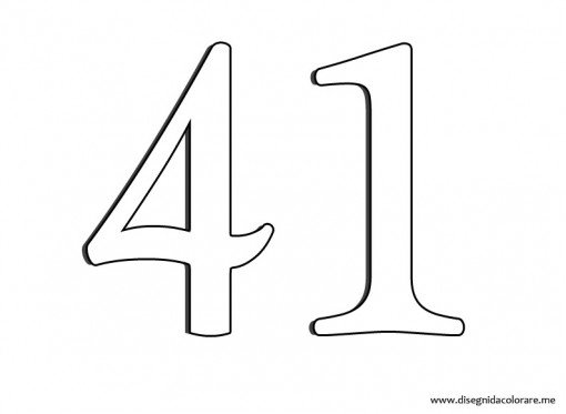 Numero 41 - Disegni da colorare
