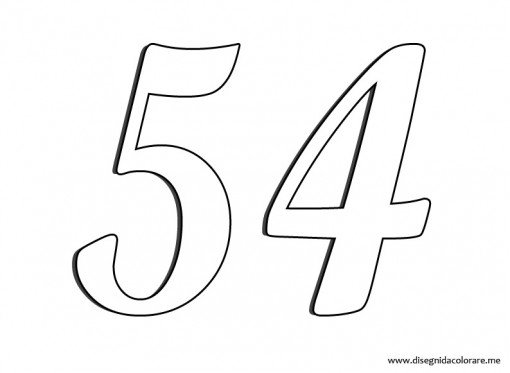 Numero 54 - Disegni da colorare