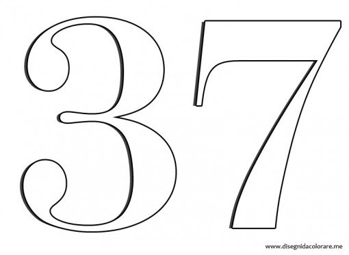 Numero 37 - Disegni da colorare