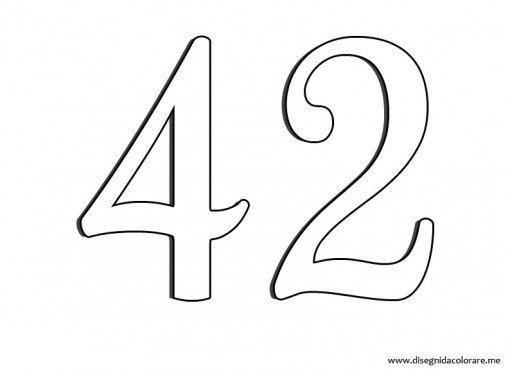 Numero 42 - Disegni da colorare