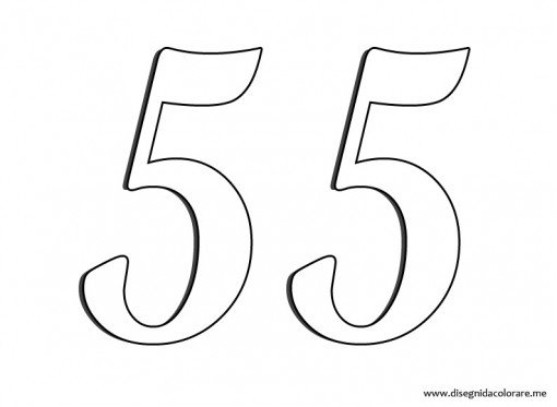 Numero 55 - Disegni da colorare