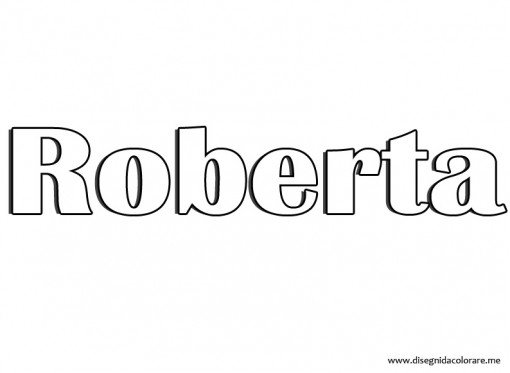 Nome Roberta - Disegni da colorare