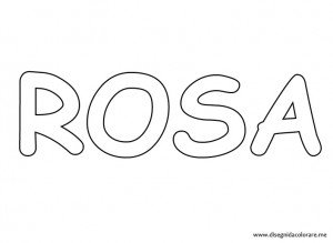 Nome Rosa - Disegni da colorare