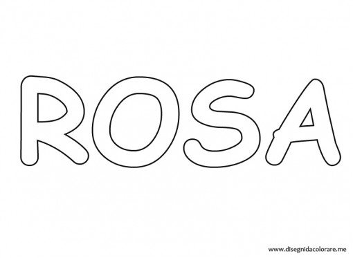 Nome Rosa - Disegni da colorare