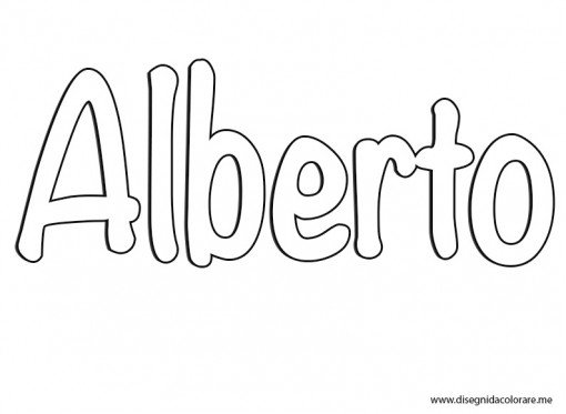Alberto: nome da colorare - Disegni da colorare