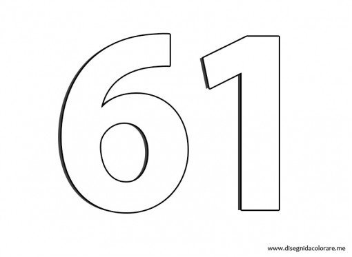 Numero 61 - Disegni da colorare