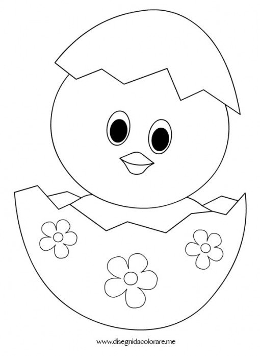 Pulcino di Pasqua da colorare