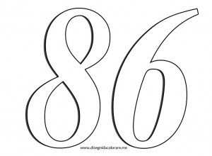 Numero 86 - Disegni da colorare