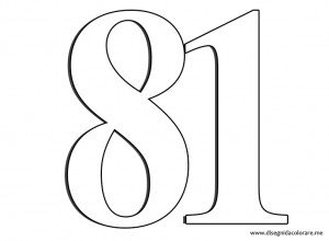 Numero 81 - Disegni da colorare