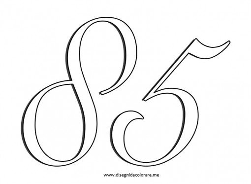 Numeri da colorare - 85 - Disegni da colorare