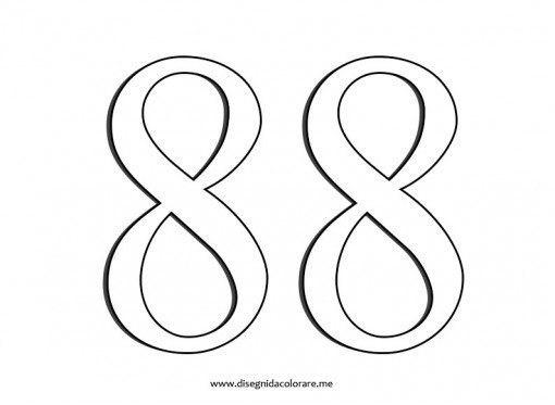 Numero 88 - Disegni da colorare