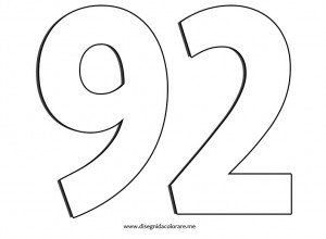 Numero 92 - Disegni da colorare